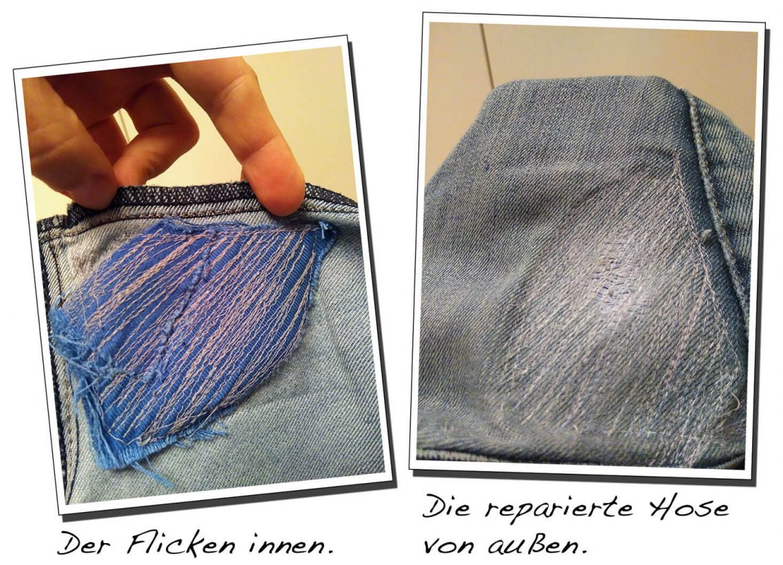 Jeans Flicken Per Hand
